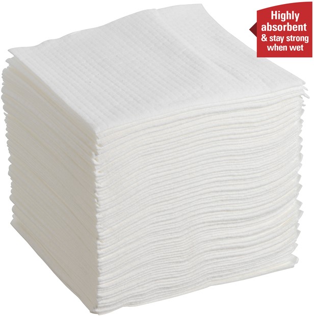 Poetsdoek WypAll X70 PowerClean 305x317mm 12x76vel wit 8387 ...