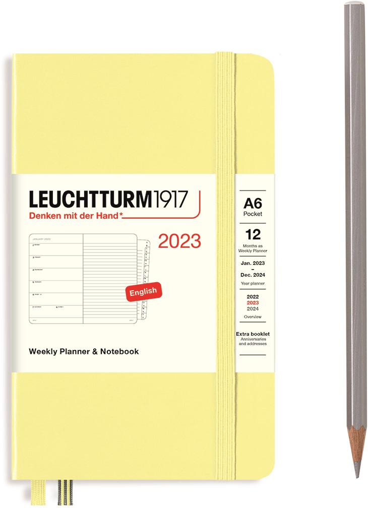 LEUCHTTURM1917 Weekly Planner Notebook Pocket A6 2023 Vanilla leuchtturm1917-weekly-planner-notebook-pocket-a6-2023-vanilla